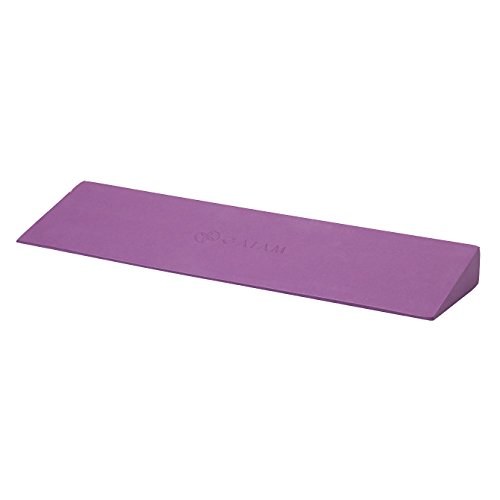 Gaiam Yoga Block Wedge - Lightweight EVA Foam - Yoga Wedge for Wrist and Lower Back Support - Slant Board for Comfortable Yoga Poses and Angles, (20" L x 6" W x 2" H), Deep Purple