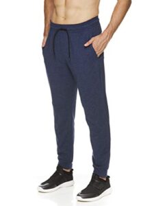 gaiam men’s restorative fleece yoga pants – performance running & workout sweatpants – restorative navy heather, small