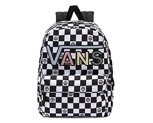 Vans Realm Flying V Black Ashley Blue Backpack, Black/White