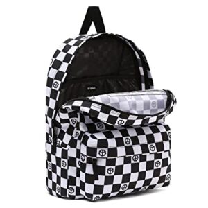 Vans Realm Flying V Black Ashley Blue Backpack, Black/White