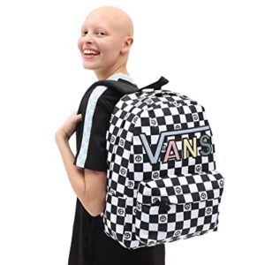 Vans Realm Flying V Black Ashley Blue Backpack, Black/White