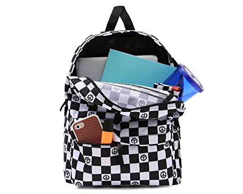 Vans Realm Flying V Black Ashley Blue Backpack, Black/White