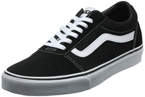 vans women’’s ward low-top sneakers, (suede/canvas) black/white iju, 5 uk 5 uk