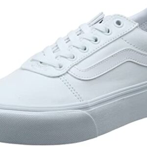 Vans Women's Ward Platform Sneaker, White Canvas White 0rg, 7.5