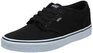 vans men’s^men’s atwood low-top sneakers, canvas black white, 11 uk