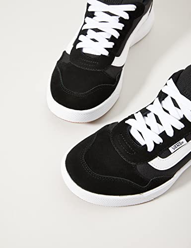 Vans Unisex Range Exp Suede Canvas Sneaker - Black/White 8