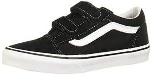 vans old skool v junior/big kids/youth shoes black/white vn0a4ui16bt 4