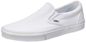 vans classic slip on, true white, 9 b(m) us women’s / 7.5 d(m) us men’s