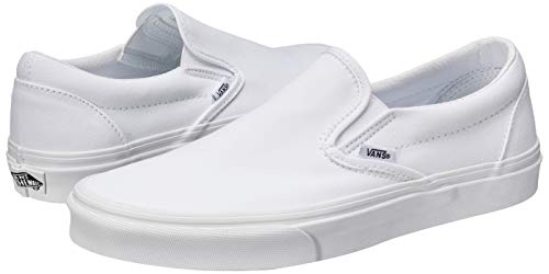 Vans Classic Slip On, True White, 9 B(M) US Women's / 7.5 D(M) US Men's