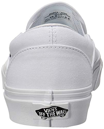 Vans Classic Slip On, True White, 9 B(M) US Women's / 7.5 D(M) US Men's