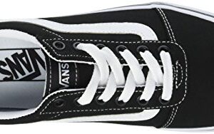 Vans Women's Ward Platform Low-Top Sneakers, Black ((Canvas) Black/White 187), 7.5