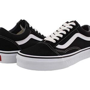 Vans Men's Old Skool Sneaker, Canvas - Black/True White, Size 8