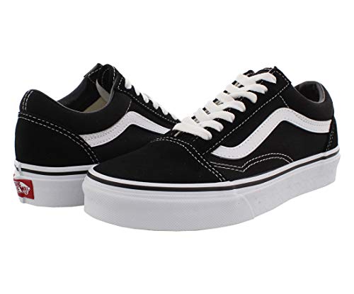 Vans Men's Old Skool Sneaker, Canvas - Black/True White, Size 8