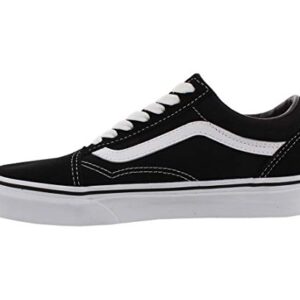 Vans Men's Old Skool Sneaker, Canvas - Black/True White, Size 8