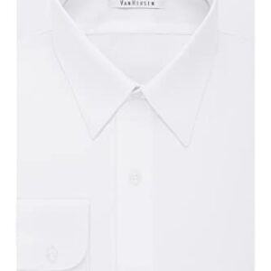 Van Heusen mens Big Fit Poplin Solid (Big and Tall) Dress Shirt, White, 18.5 Neck 34 -35 Sleeve XX-Large US