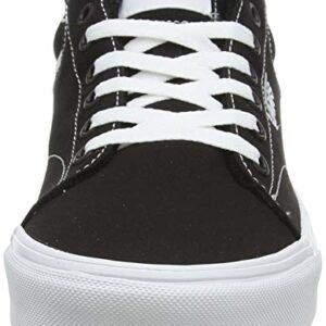 Vans Men's Seldan Sneaker, Black Canvas Black White 187, 12