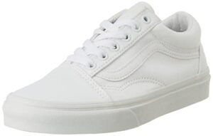 vans women’s ua old skool sneakers, true white, 9 women/7.5 men