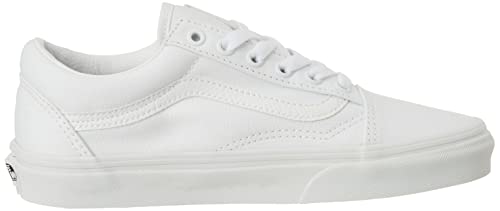 Vans Women's UA Old Skool Sneakers, True White, 9 Women/7.5 Men