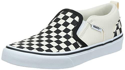 Vans Asher, Women’s Low-Top Sneakers, White (Checkerboard/Black/White), 6.5 US