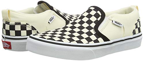 Vans Asher, Women’s Low-Top Sneakers, White (Checkerboard/Black/White), 6.5 US