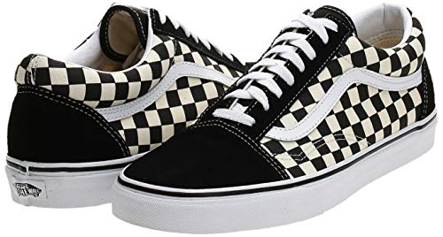 Vans Men's UA Old Skool Sneakers, Primary Check Black/White, 8