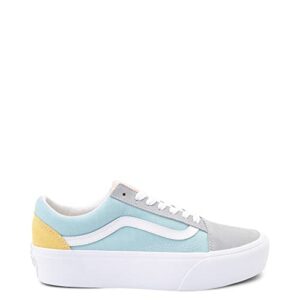 unisex old skool classic platform skate shoe sneakers (7766 platform pastel color block mens 6.5)