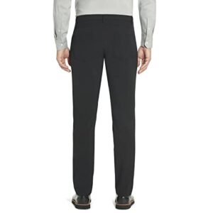 Van Heusen Men's Slim Fit Flex 4-Way Stretch Tech Pant, Black, 32W x 32L