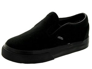 vans unisex-child classic slip-on-k, black, 6 m us toddler