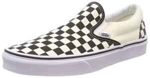 vans unisex adults’ classic slip on, black/off white check, 6.5 uk