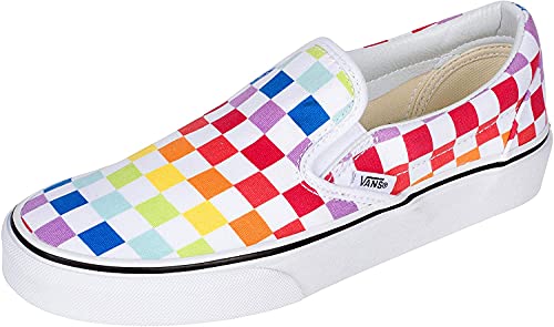 Vans Unisex Authentic Skate Shoe Sneaker (13 Women / 11.5 Men M US, (Checkerboard) Rainbow/True White 7267)