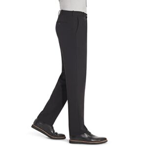 Van Heusen Men's Flex Straight Fit Flat Front Pant, Black, 34W x 32L