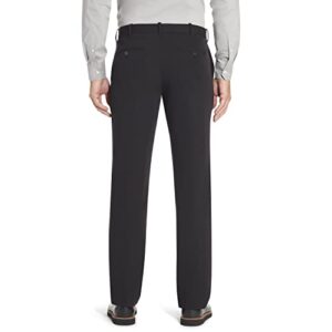 Van Heusen Men's Flex Straight Fit Flat Front Pant, Black, 34W x 32L