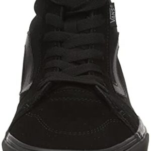 Vans Men's Hi-Top Trainers Sneaker, Suede Canvas Black Black, 10.5