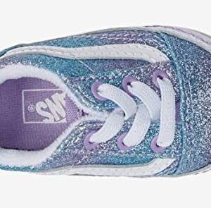 Vans, Old Skool Infant Crib Sneakers (Ombre Glitter - Multi/True White, 3)