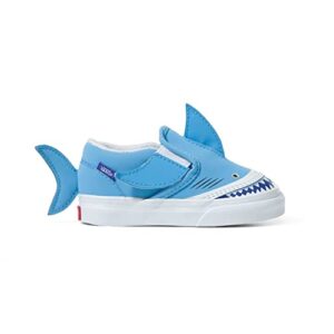 vans slipon v shar blue/true toddler white size : 9