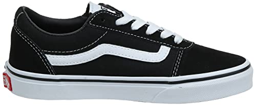 Vans Girls Low-Top Sneakers, Black Suede Canvas Black White Iju, 6 UK