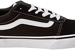 Vans Girls Low-Top Sneakers, Black Suede Canvas Black White Iju, 6 UK