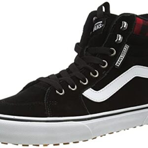 Vans Men's Hi-Top Trainers Sneaker, Suede Black Red Plaid, 12