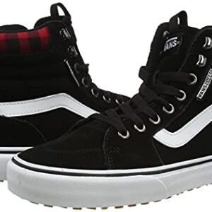 Vans Men's Hi-Top Trainers Sneaker, Suede Black Red Plaid, 12