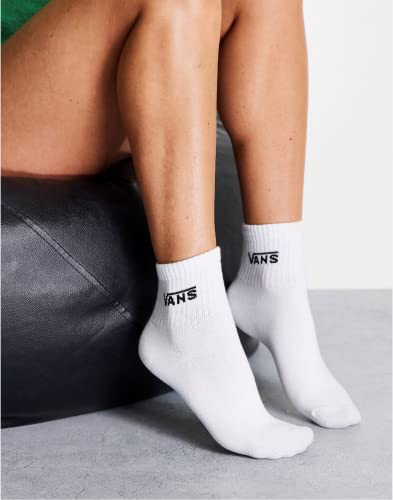 Vans, Women's Half Crew Socks, 3 Pair Pack | 6.5-10, Assorted (Black/Grey/White)