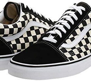 Vans Unisex Old Skool Classic Skate Shoes, (Primary Checkered) Black/White, 13.5 Women/12 Men