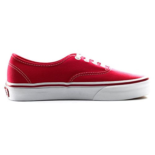 Vans Mens Authentic Canvas Sneakers Lace Up Casual Plimsolls Unisex Shoe - Red - 8