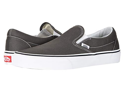 Vans Men's Classic Slip-On Core, Charcoal/White, Size 10.5