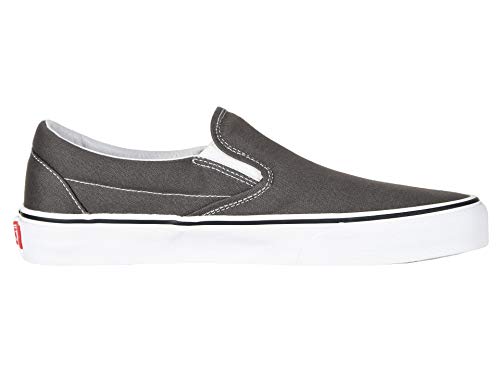 Vans Men's Classic Slip-On Core, Charcoal/White, Size 10.5