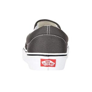 Vans Men's Classic Slip-On Core, Charcoal/White, Size 10.5