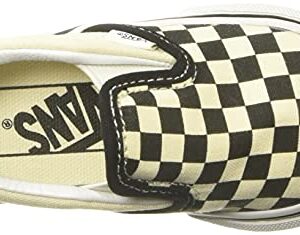 Vans Unisex-Child Classic Slip-ON-K, Black/White Checkerboard/White, 8 M US Toddler