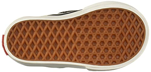 Vans Unisex-Child Classic Slip-ON-K, Black/White Checkerboard/White, 8 M US Toddler