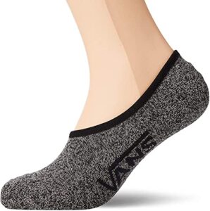 vans | classic super no-show socks – black heather, medium (6.5-9)