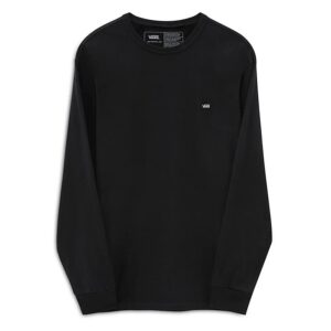 vans men’s long sleeve tee, (otw) black/white, size x-large