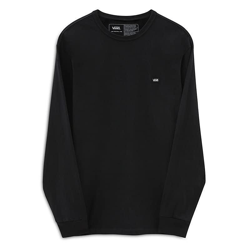 Vans Men's Long Sleeve Tee, (OTW) Black/White, Size X-Large